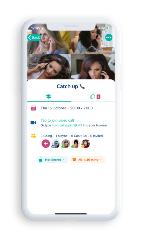 Howbout | The easiest way to get friends together